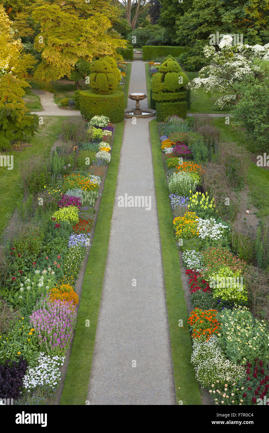 Aerial view colourful garden uk hi-res stock photography and images - Alamy
