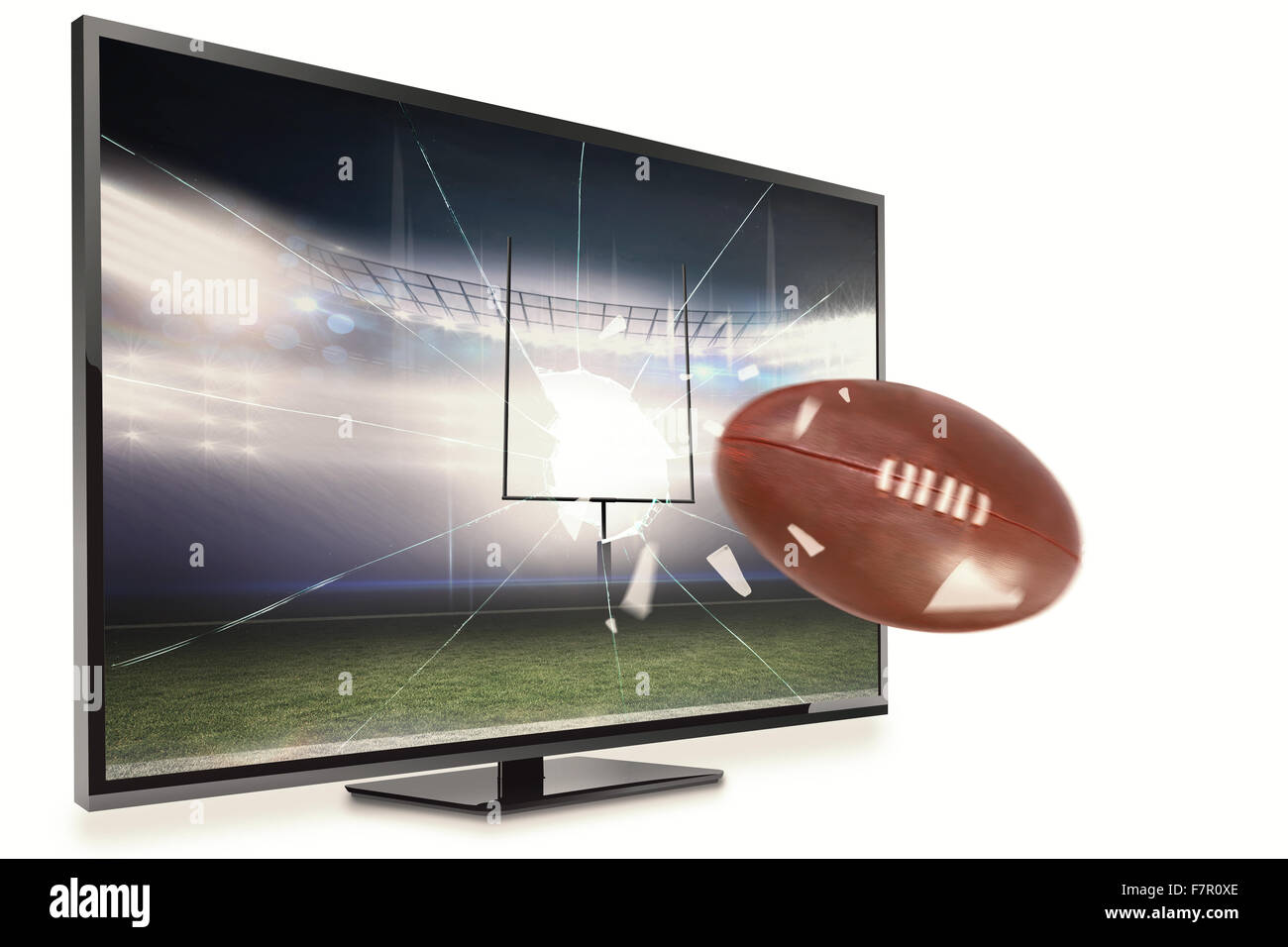 Football On Tv Screen