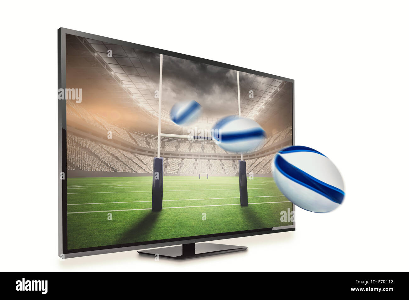 Composite image of rugby ball Stock Photo - Alamy