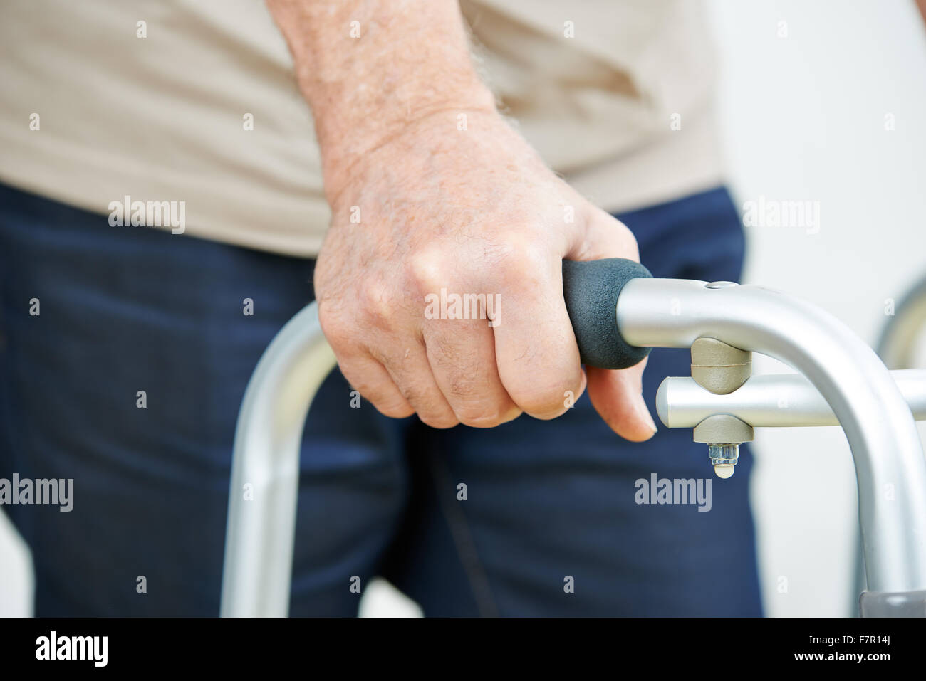 Hand of a senior at the rollator hi-res stock photography and images ...