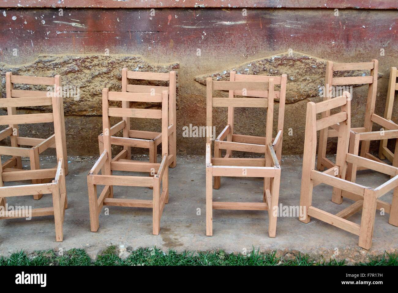 Manufacture of chairs in AYABACA . Department of Piura .PERU Stock ...