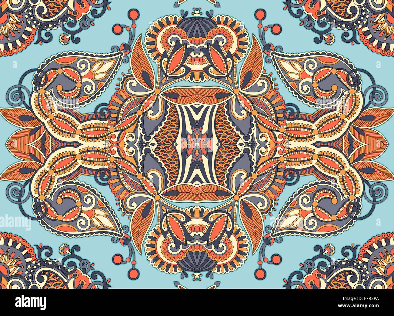 ethnic horizontal authentic decorative paisley pattern for your Stock ...