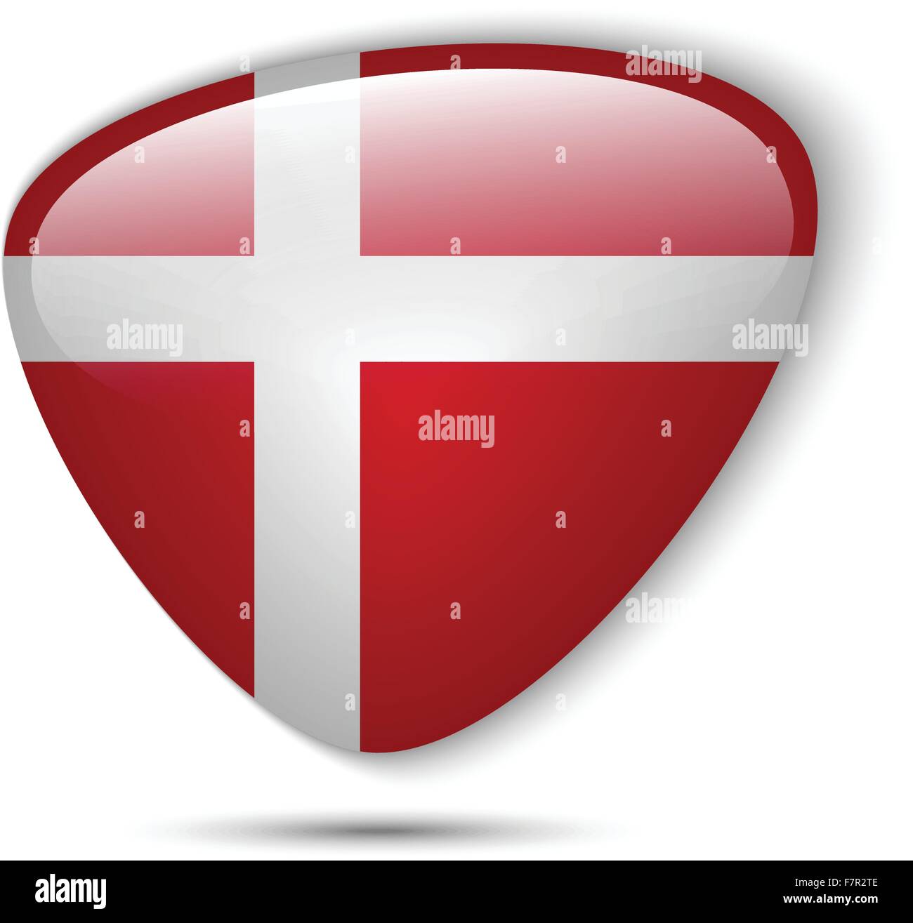 Vector denmark flag button icon Stock Vector Images - Alamy