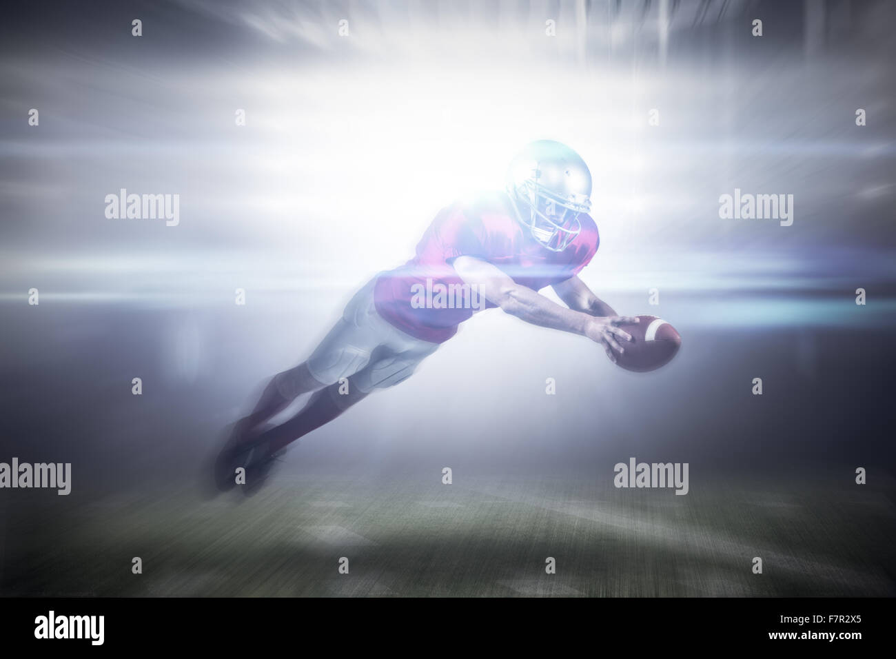 Composite image of american football player scoring a touchdown Stock ...
