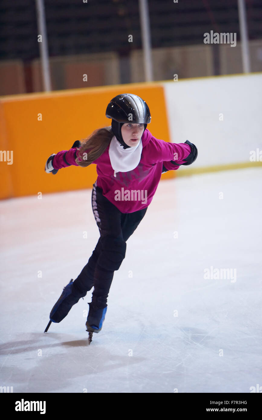 children speed skating sport Stock Photo - Alamy