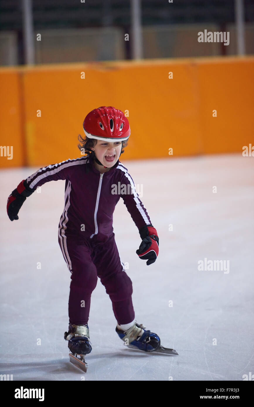 children speed skating sport Stock Photo - Alamy
