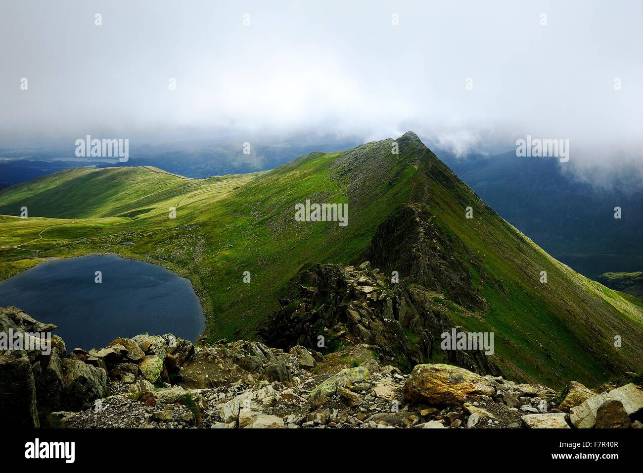 Striding Edge from Helvellyn Stock Photo - Alamy
