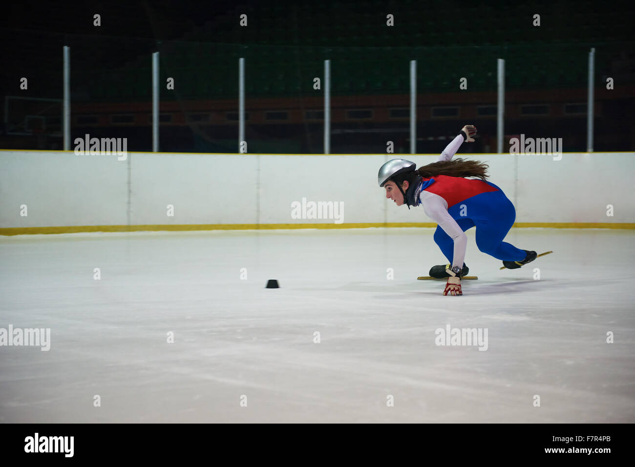 speed skating sport with young athletes Stock Photo - Alamy
