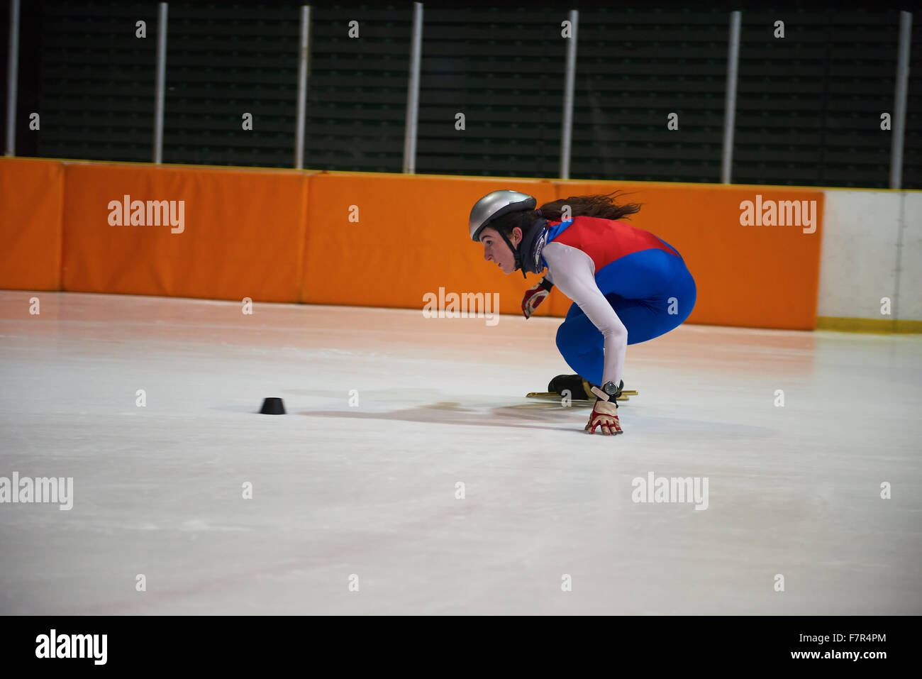 speed skating sport with young athletes Stock Photo - Alamy