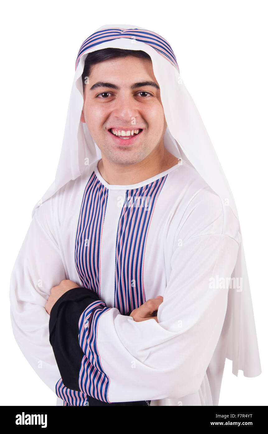 Young arab man isolated on white Stock Photo - Alamy