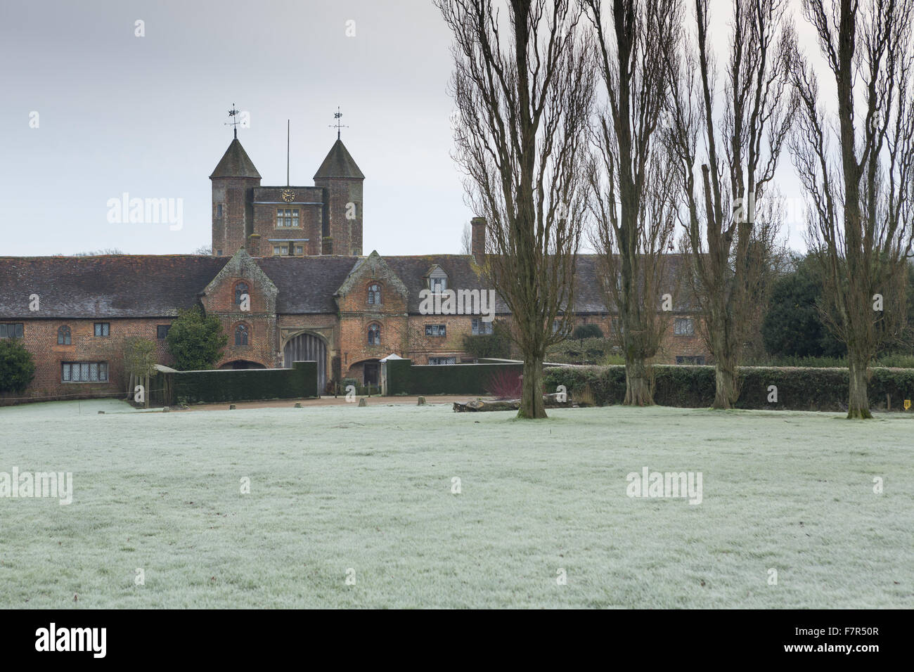 A winter's day in the garden at Sissinghurst Castle, Kent. Vita ...