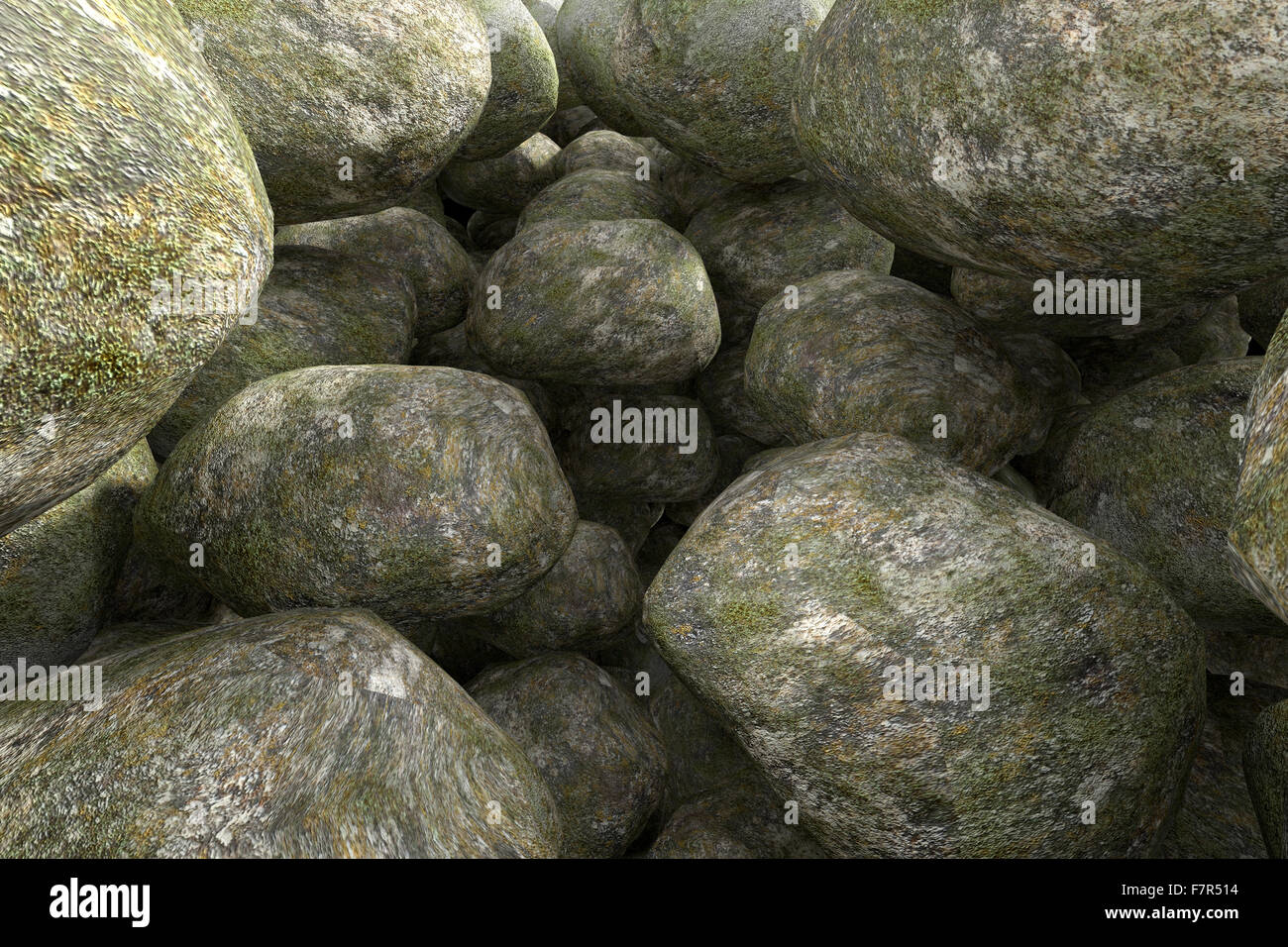 3d rendering of a background with a lot of stones Stock Photo - Alamy