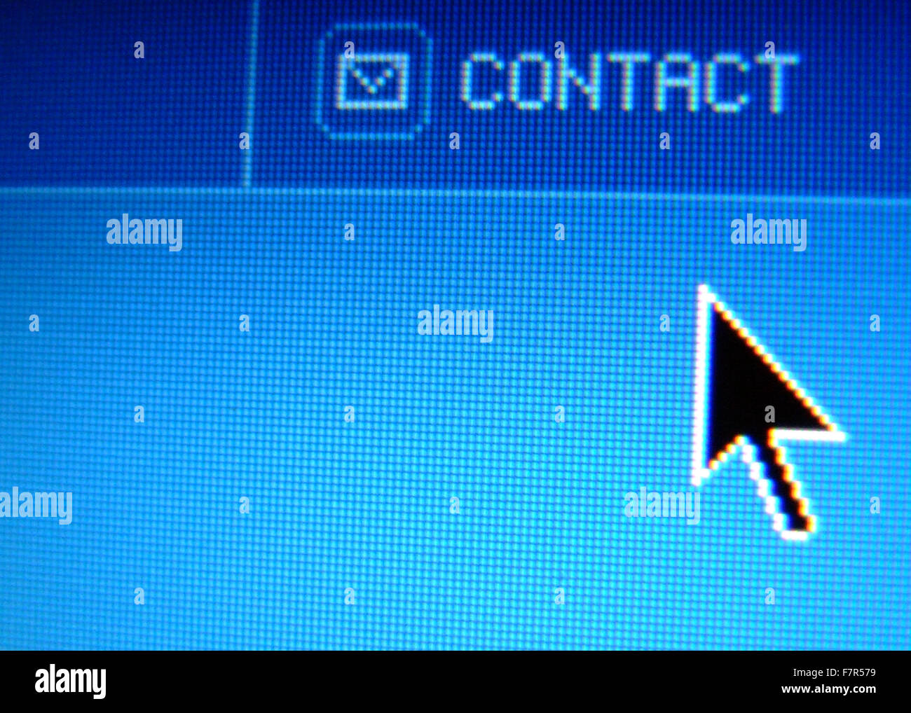 contact button arow Stock Photo - Alamy