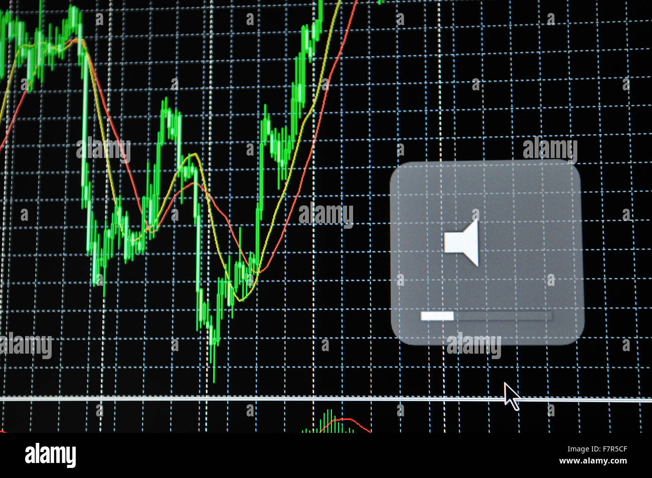 stock market graph on big lcd display closeup macro Stock Photo - Alamy