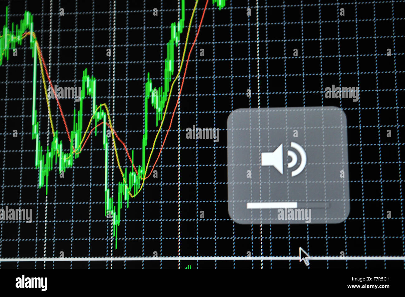 stock market graph on big lcd display closeup macro Stock Photo - Alamy