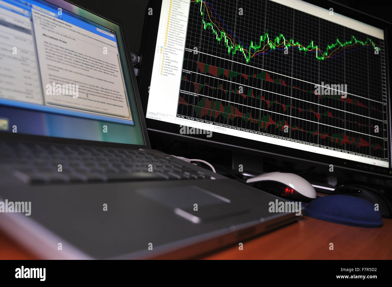stock market graph on big lcd display closeup macro Stock Photo - Alamy