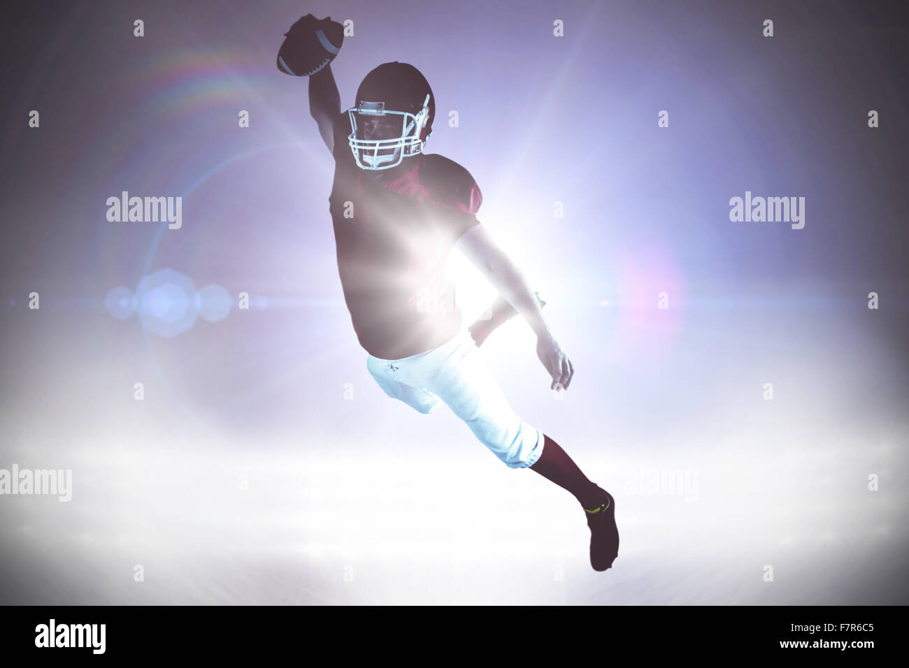 Composite image of american football player scoring a touchdown Stock ...