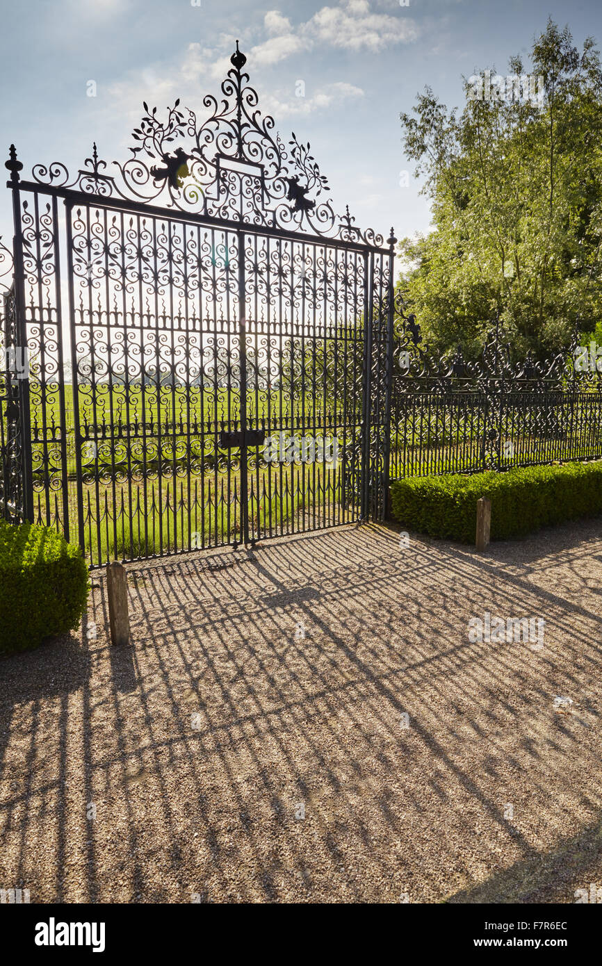 Gates at Erdigg, Clwyd. Erdigg in Wrexham tells the story of the ...