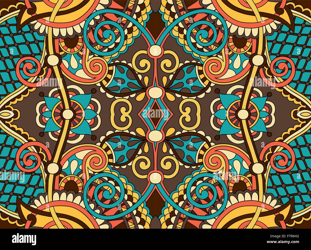 ethnic horizontal authentic decorative paisley pattern for your Stock ...