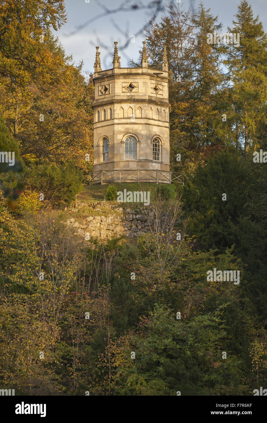 The Octagon Tower at Fountains Abbey and Studley Royal Water Garden ...