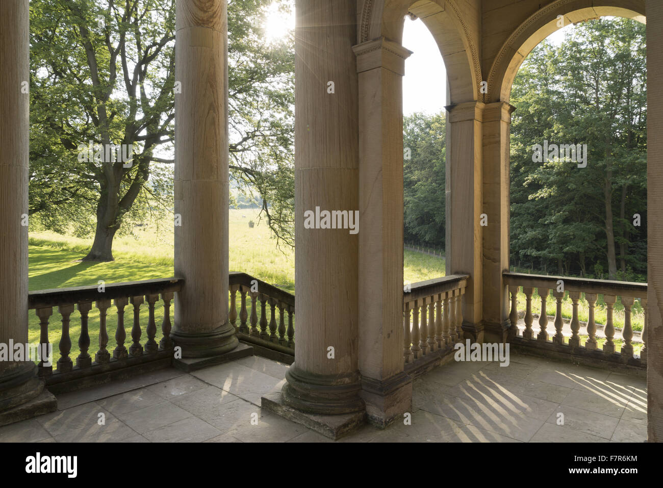 The portico of the Chapel at Gibside, Tyne & Wear. Gibside was created ...