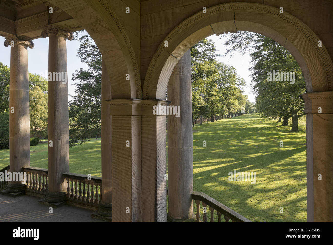 The portico of the Chapel at Gibside, Tyne & Wear. Gibside was created ...