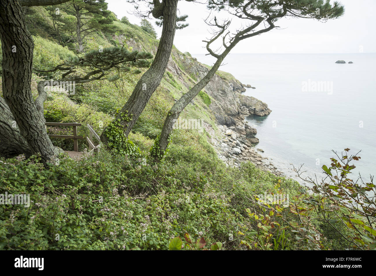 Pudcombe Cove, below the garden at Coleton Fishacre, Devon, where the D ...