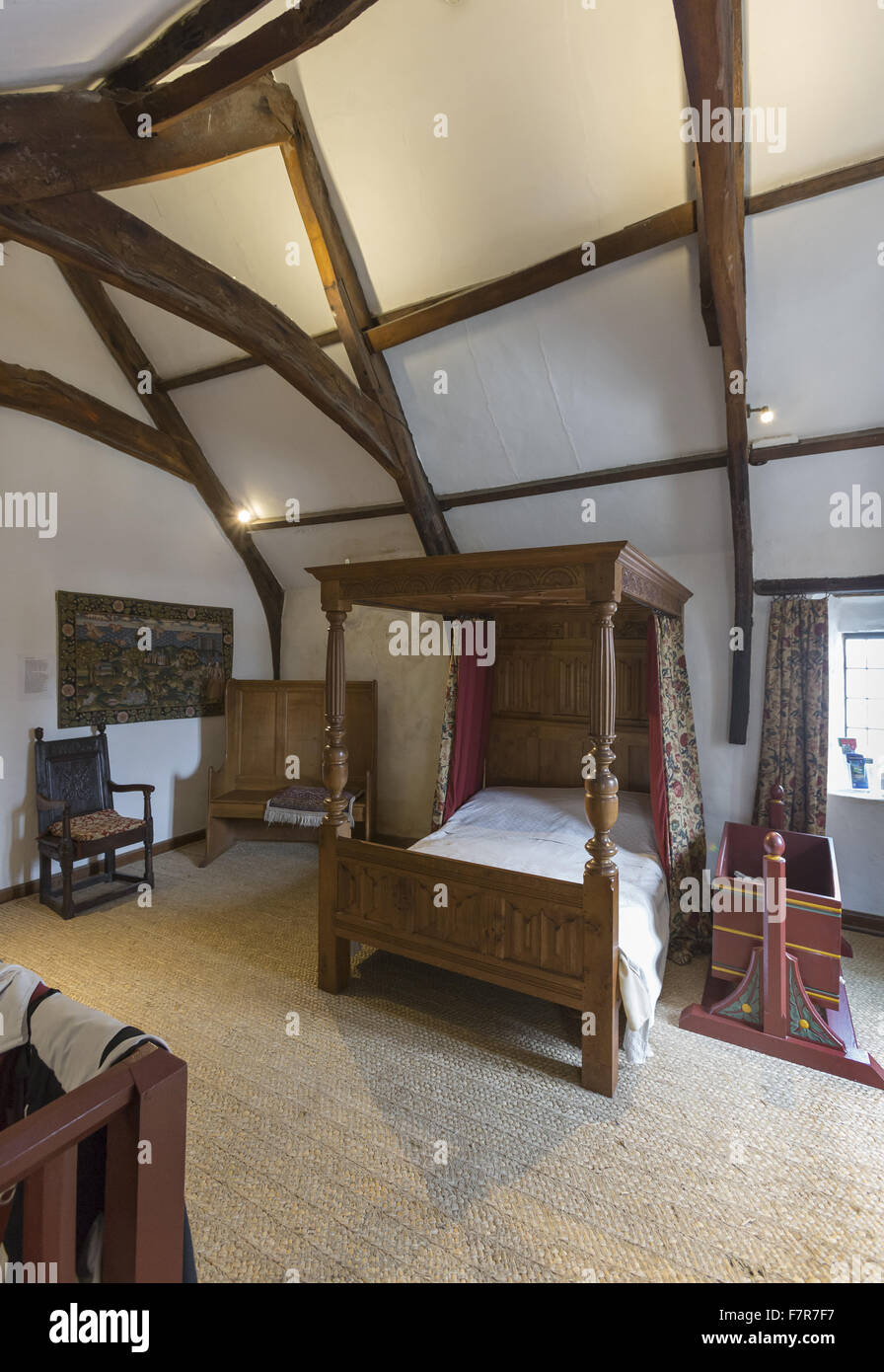 The bedchamber on the second floor at Tudor Merchant's House ...