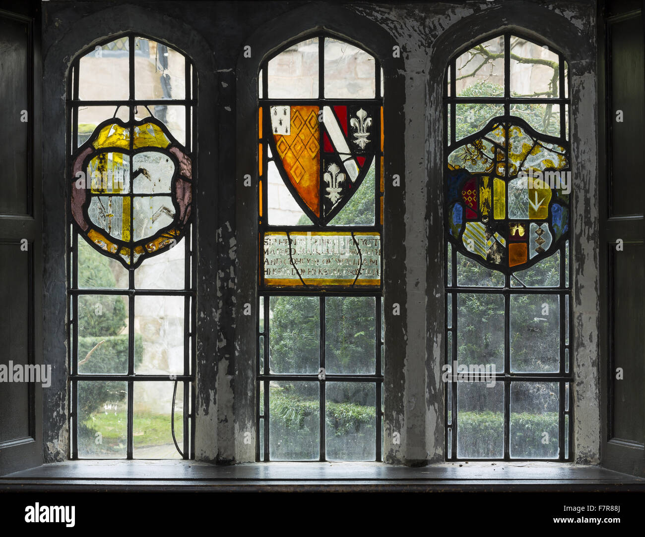 English medieval 15th century stained glass window hi-res stock ...