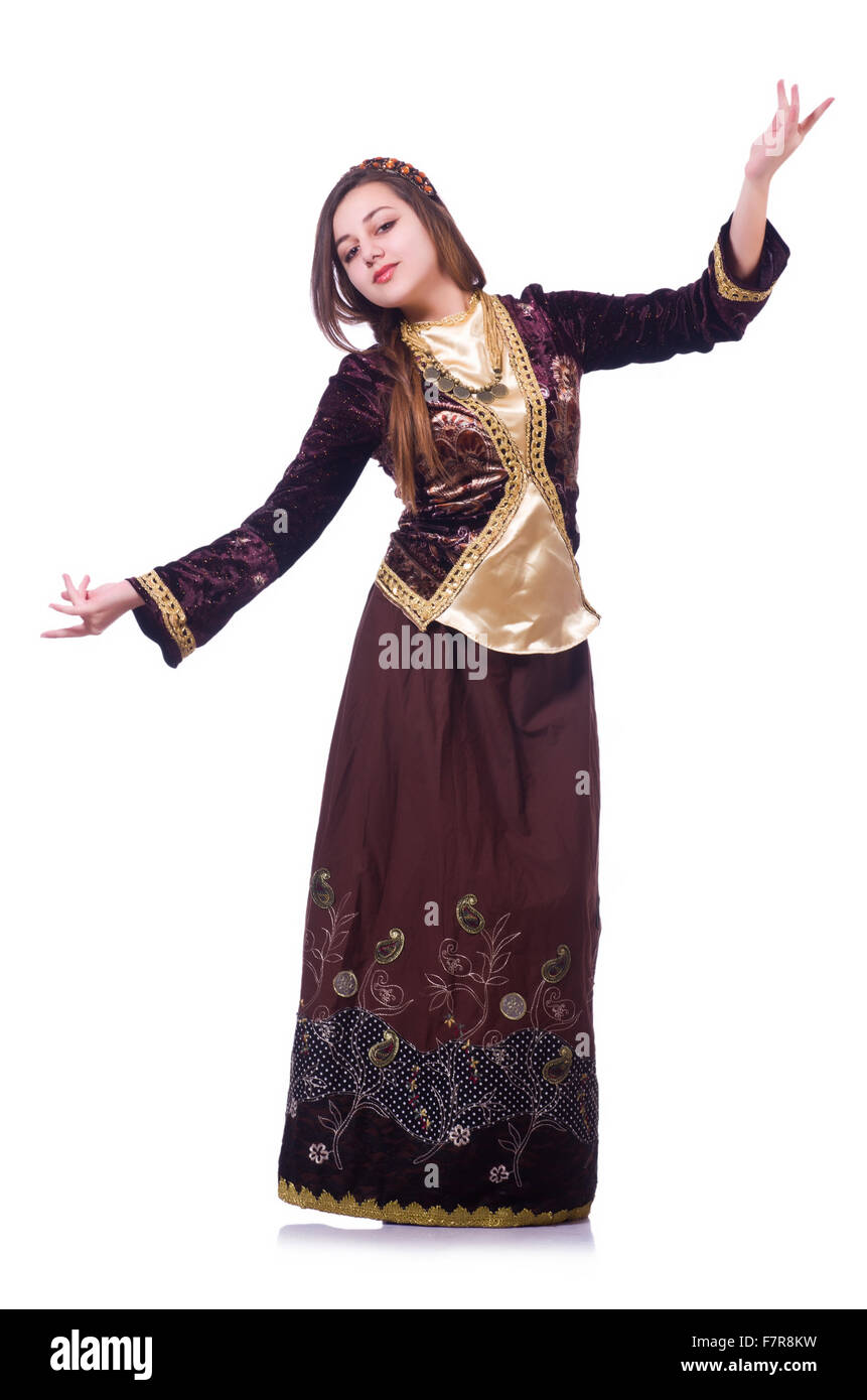 Young lady dancing traditional azeri dance Stock Photo - Alamy