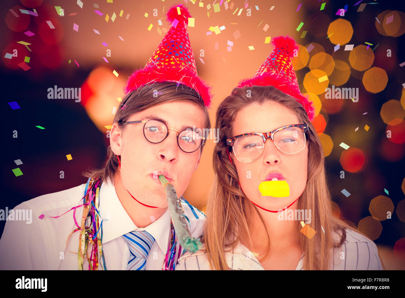 Blowing party horn hi-res stock photography and images - Alamy