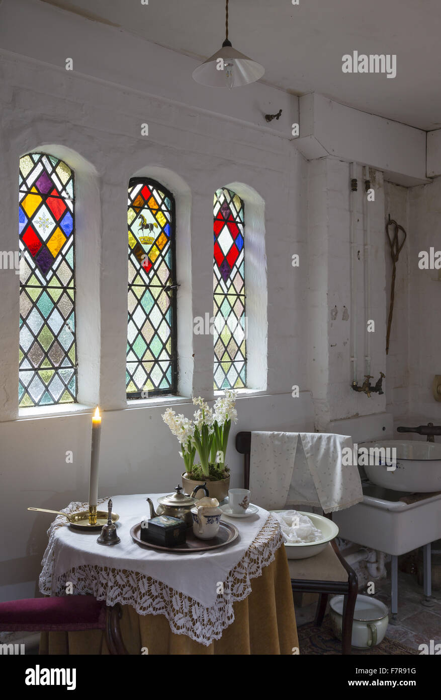 An interior view of Baddesley Clinton, Warwickshire. Baddesley Clinton ...