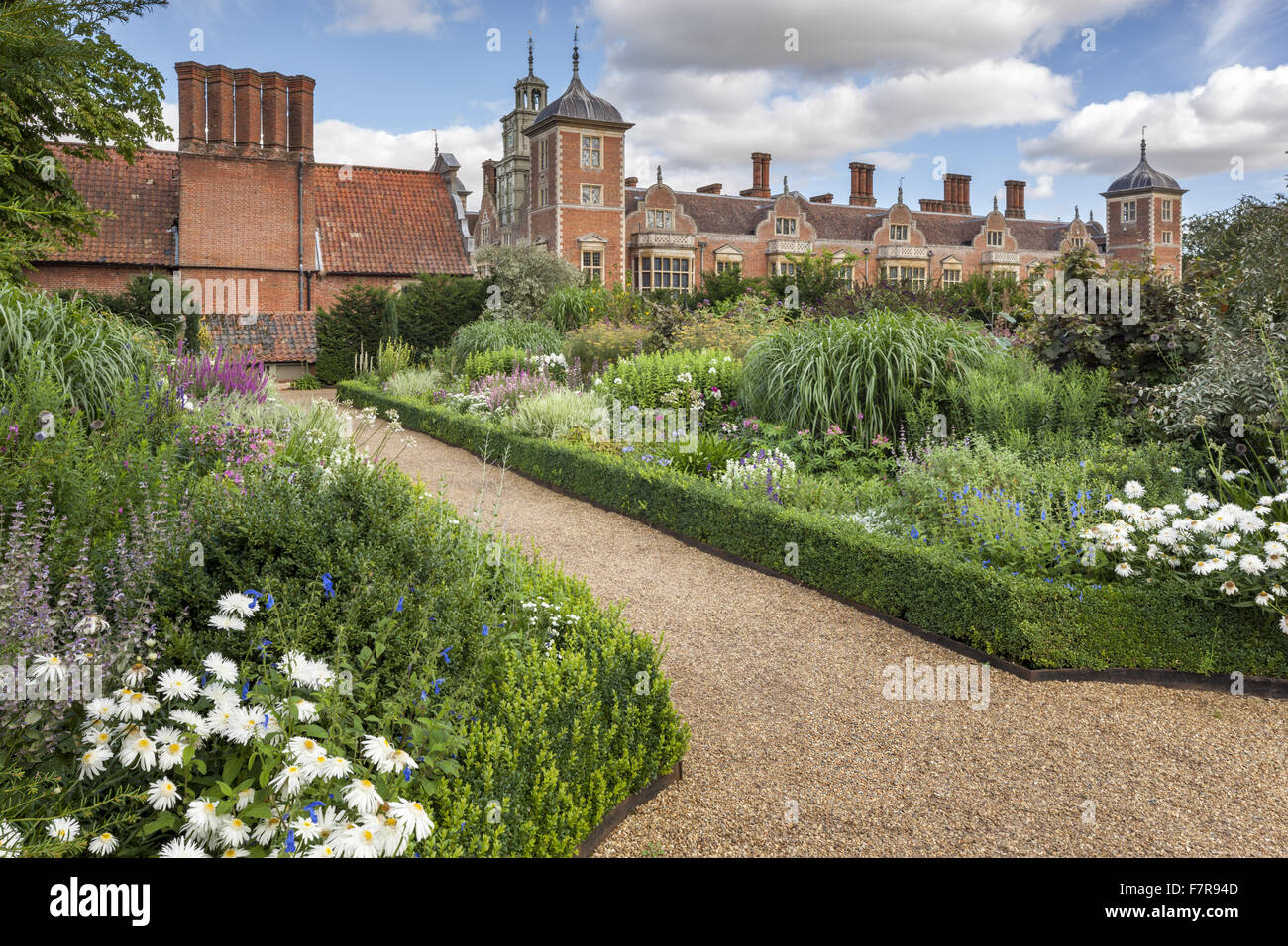 The double borders at Blickling Estate, Norfolk. Blickling is a ...