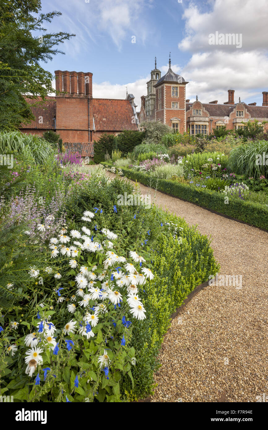 The double borders at Blickling Estate, Norfolk. Blickling is a ...