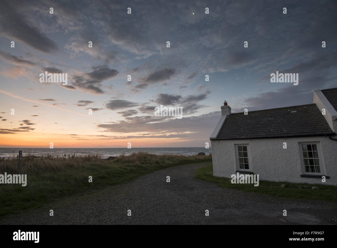 The village of Kearney, County Down, at night. The National Trust ...