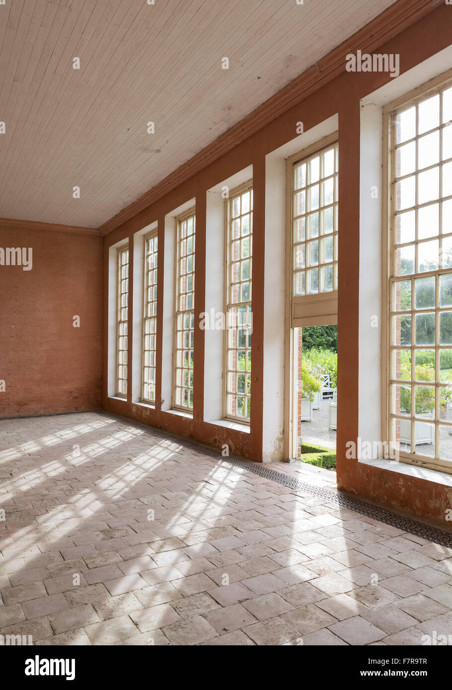 Inside the Orangery at Hanbury Hall and Gardens, Worcestershire Stock ...
