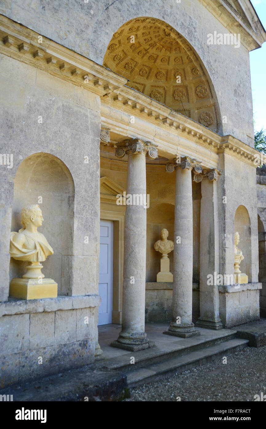 The Temple of Venus at Stowe, Buckinghamshire. Stowe is an 18th century ...
