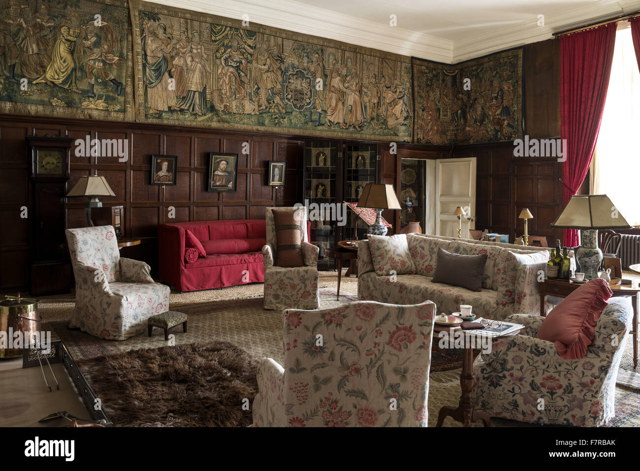 The Drawing Room at Hardwick Hall, Derbyshire. Hardwick Hall was built ...