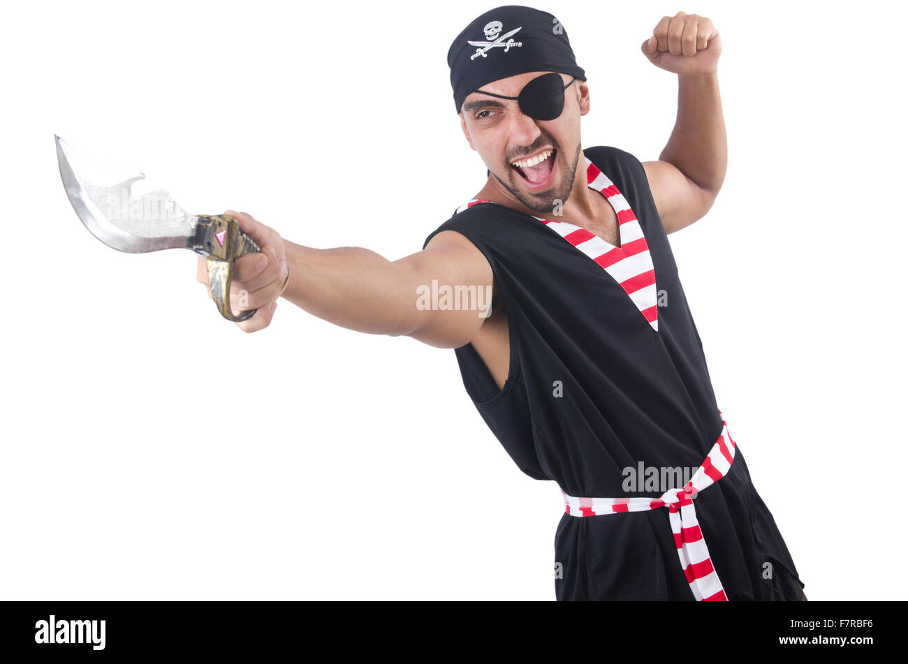 One eyed pirate isolated on the white Stock Photo - Alamy