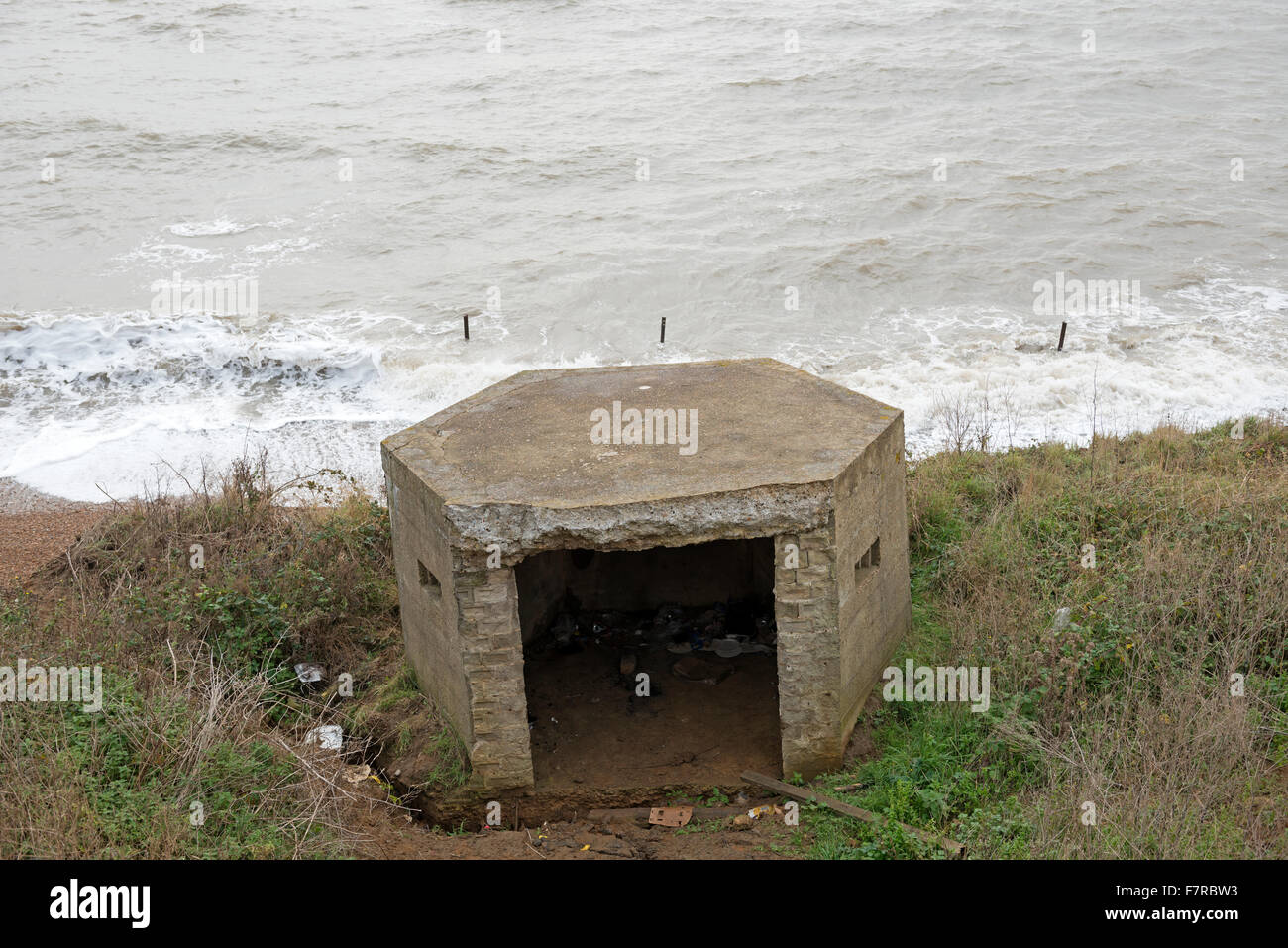 WW2 pillbox, Landmark, Bawdsey, Suffolk, UK Stock Photo - Alamy
