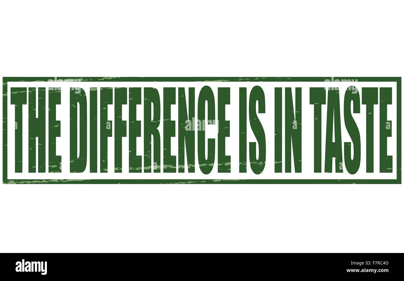 Taste the difference Stock Vector Images - Alamy
