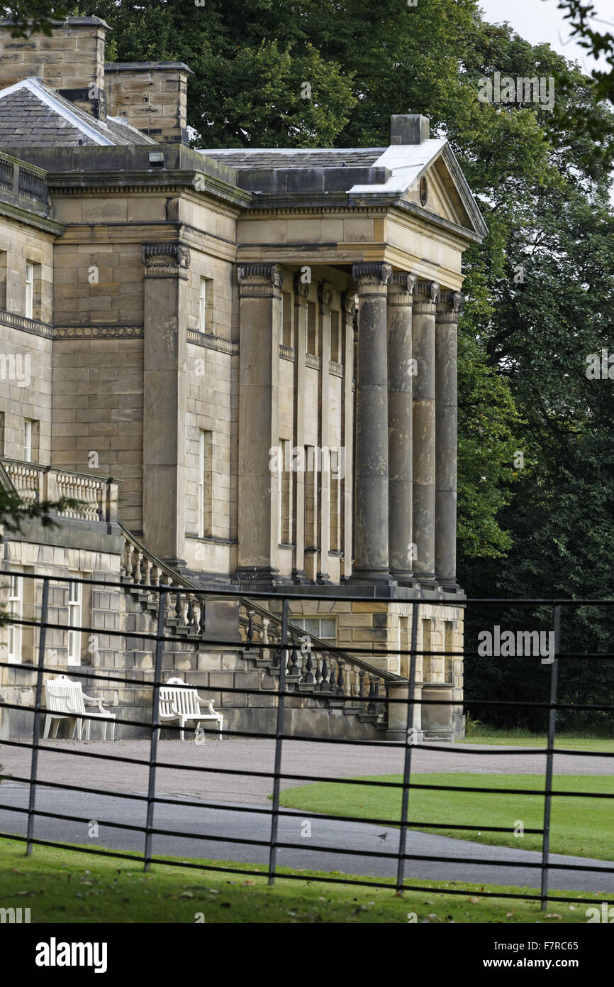 View of the entrance and portico at Nostell Priory, West Yorkshire ...