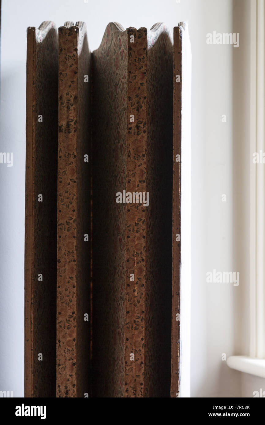 A folded draught screen in George Bernard Shaw's bedroom at Shaw's ...