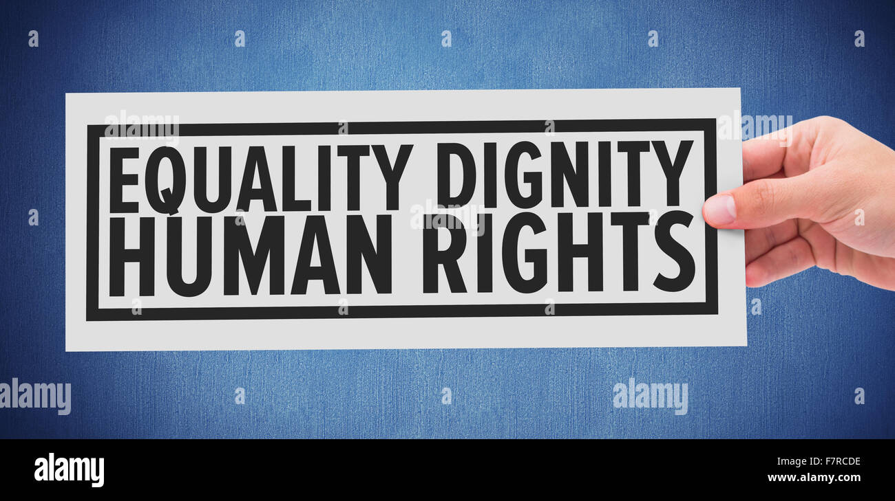Hand holding paper human rights hi-res stock photography and images - Alamy