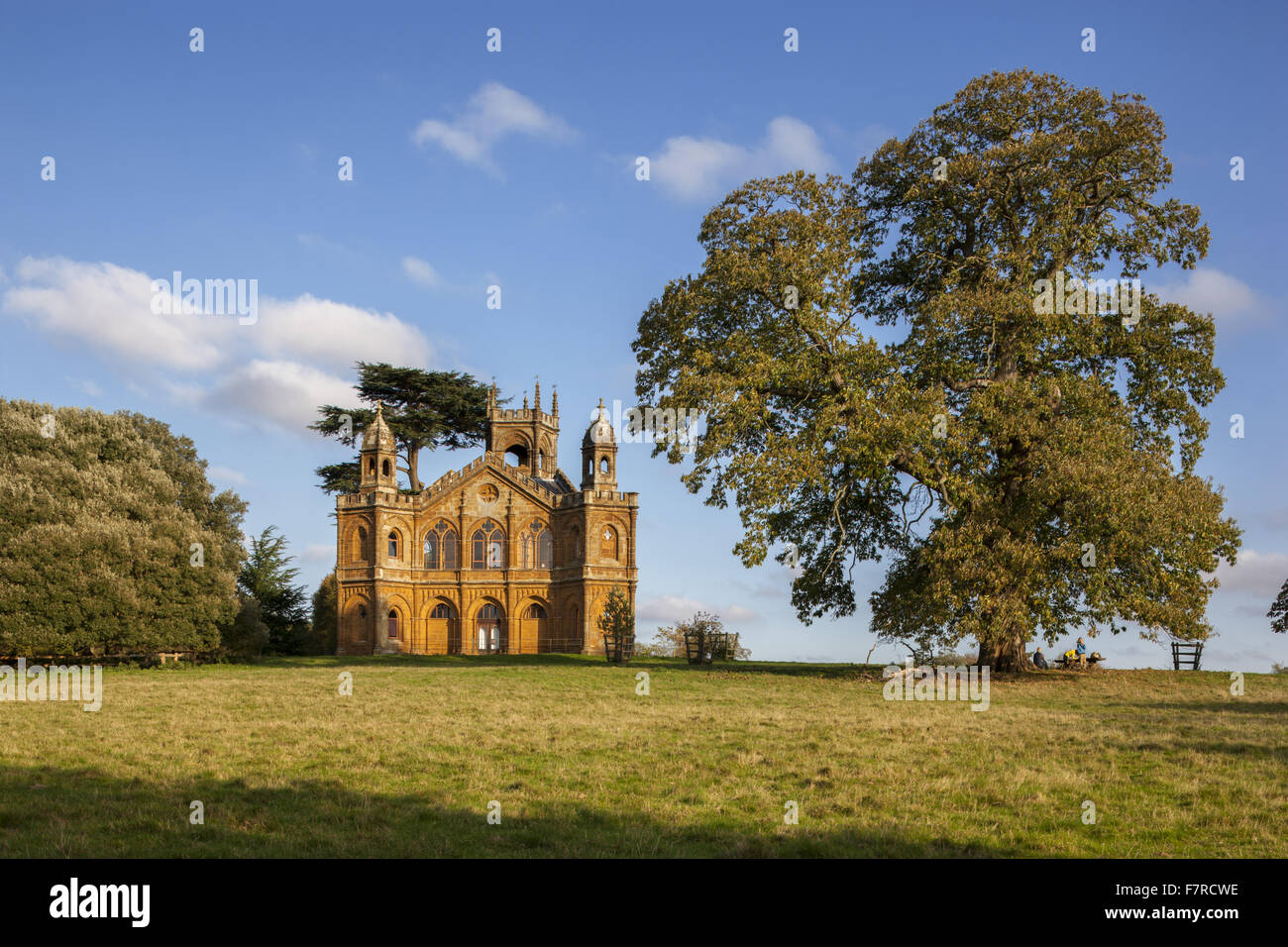 The Gothic Temple at Stowe, Buckinghamshire. Stowe is an 18th century ...