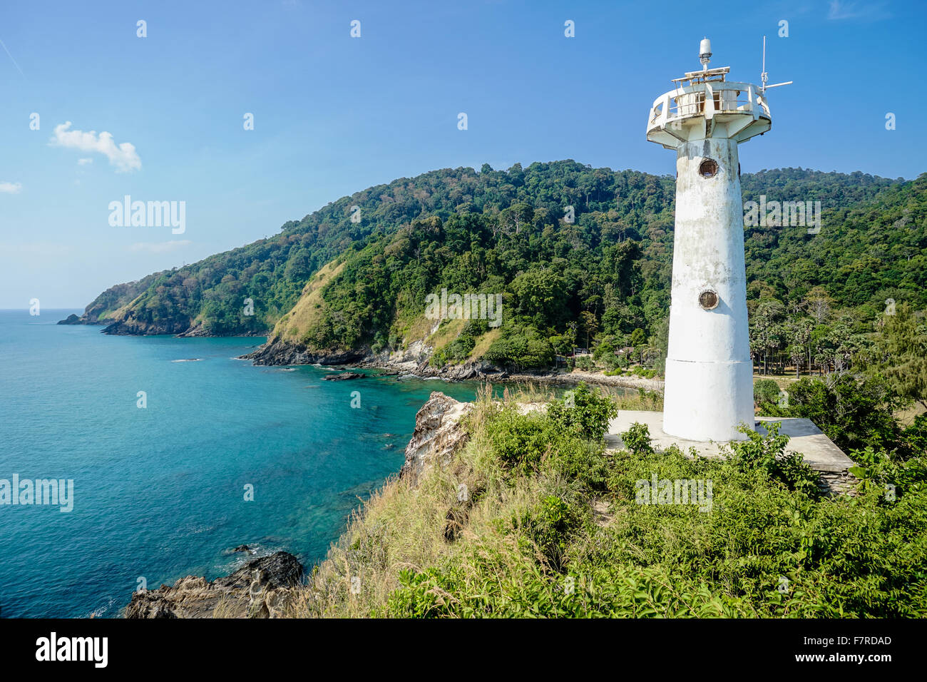A lighthouse on the island Koh Lanta in Thailand Stock Photo - Alamy