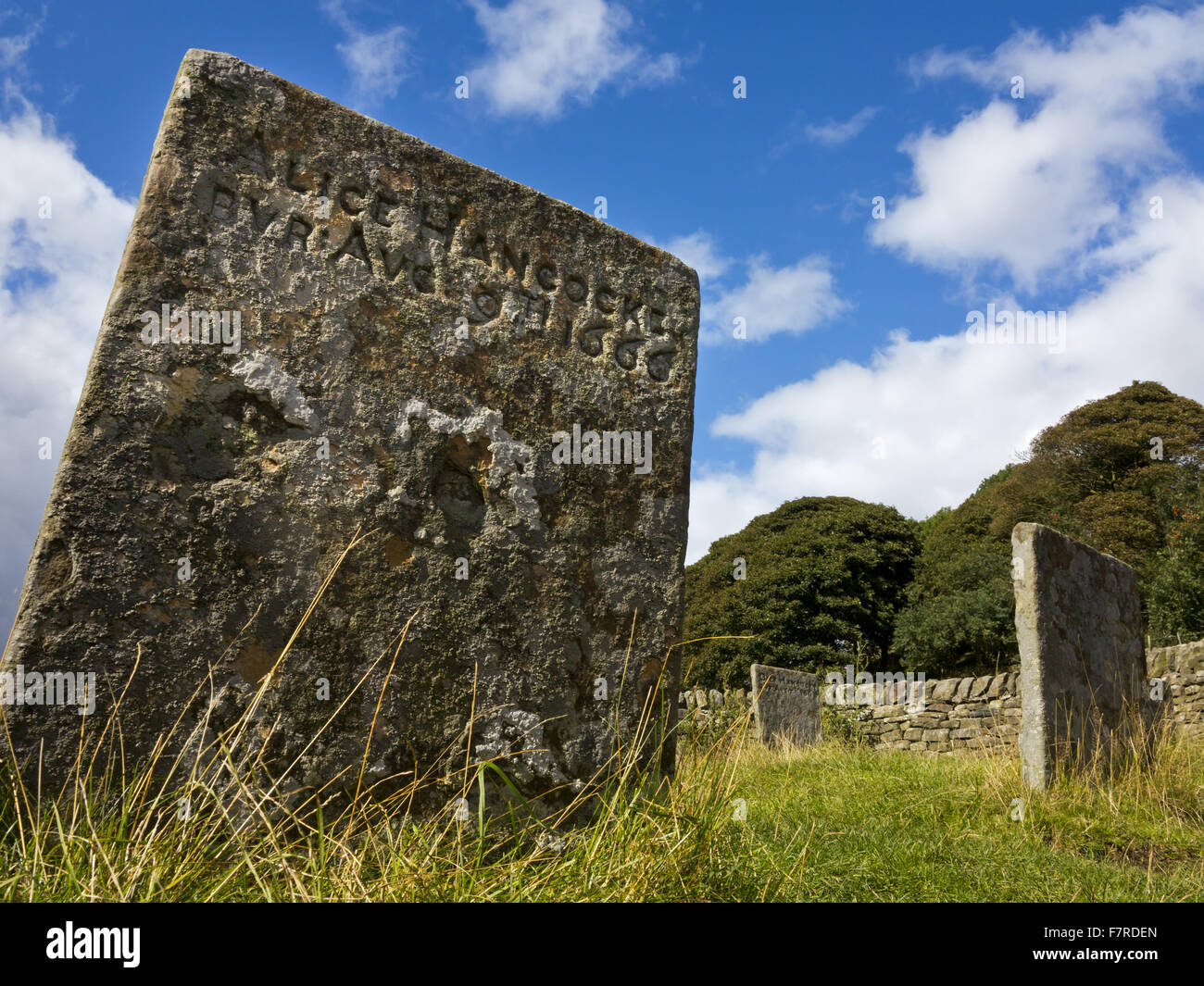 The Riley Graves, Eyam, Derbyshire, commemorating the deaths of seven ...
