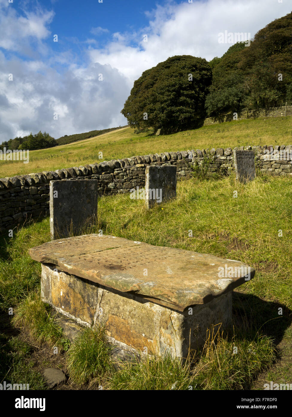 The Riley Graves, Eyam, Derbyshire, commemorating the deaths of seven ...