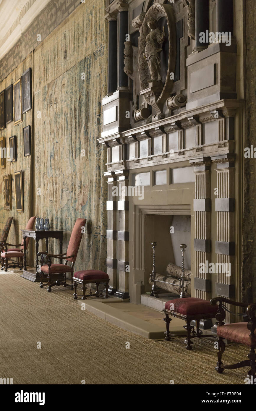 Draped tapestries framing an open door in the Great High Chamber ...