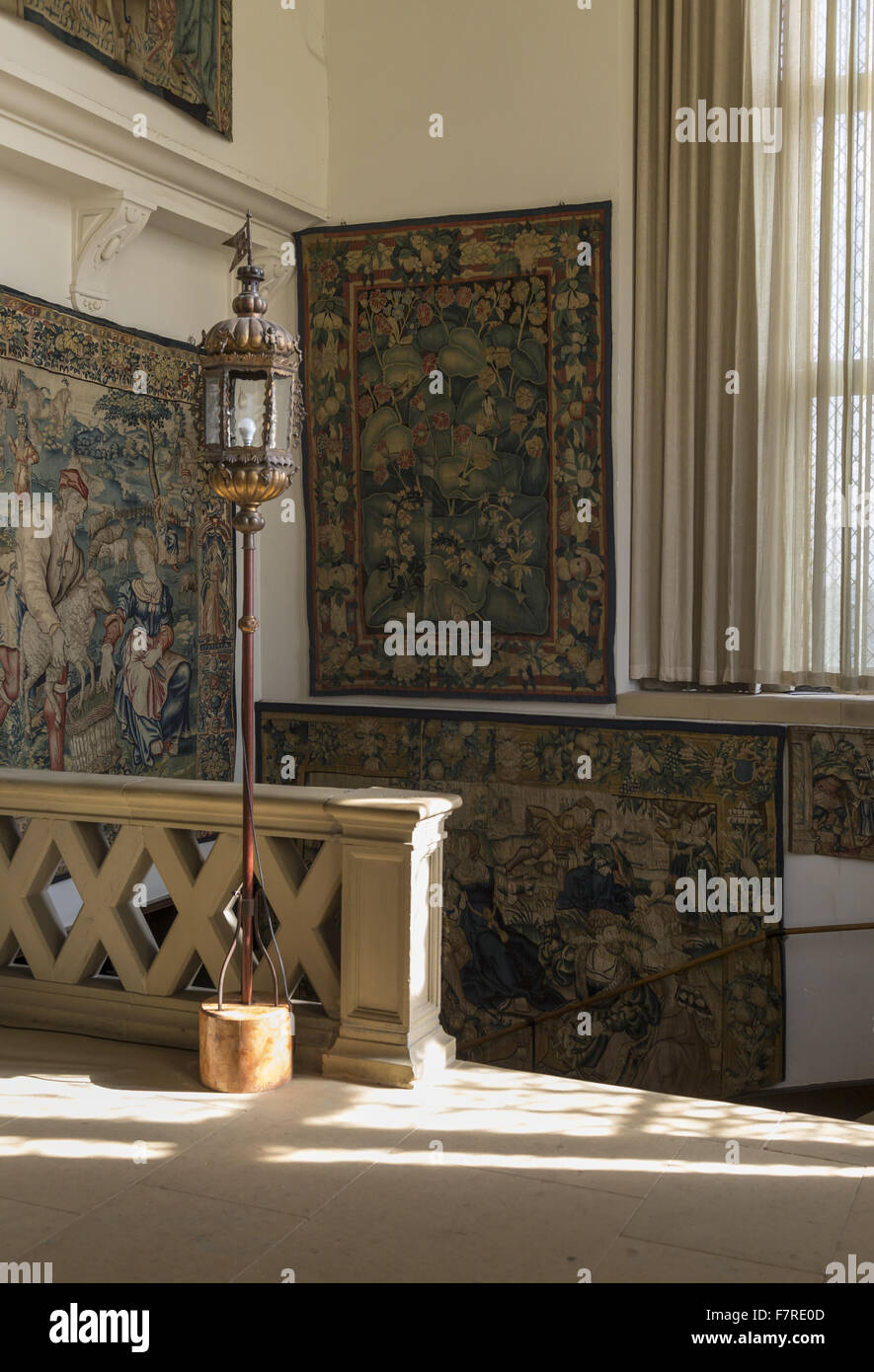 Hardwick hall tapestry stairs hi-res stock photography and images - Alamy